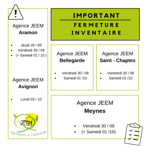 Fermeture inventaire - JEEM